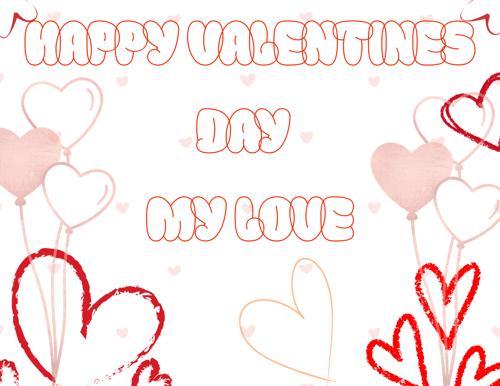 Editable Valentine’s Day Card Canva Template | Cute Digital Love Card ...